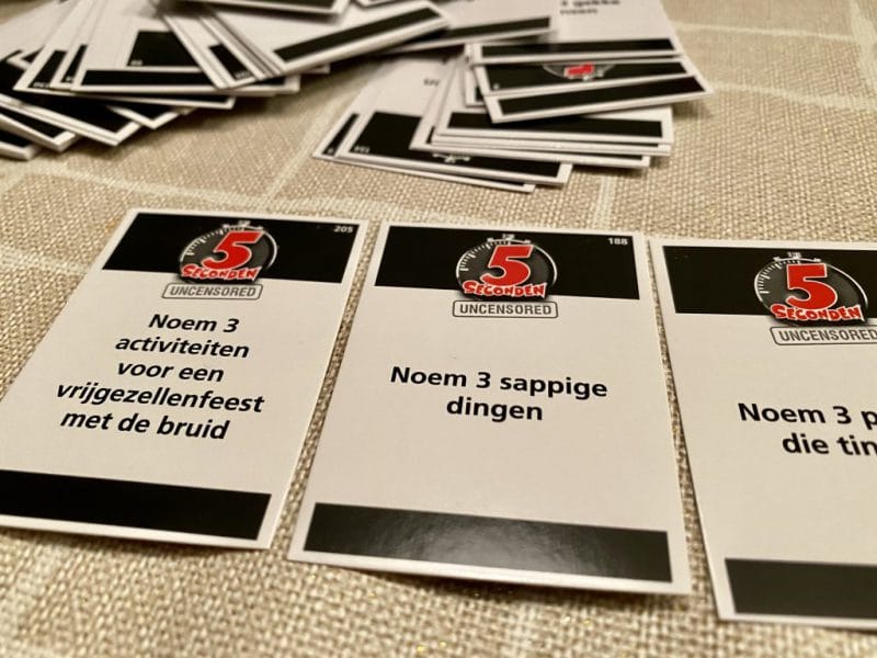 Review 5 Seconden Uncensored vragenspel uitleg en ervaring - MeerVanMir